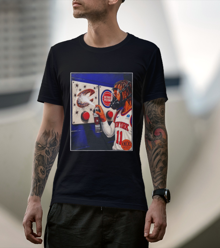 Spider Killer Jalen Brunson 11 New York Knicks Cavaliers Pistons Spray Knicks Mexico T-Shirt