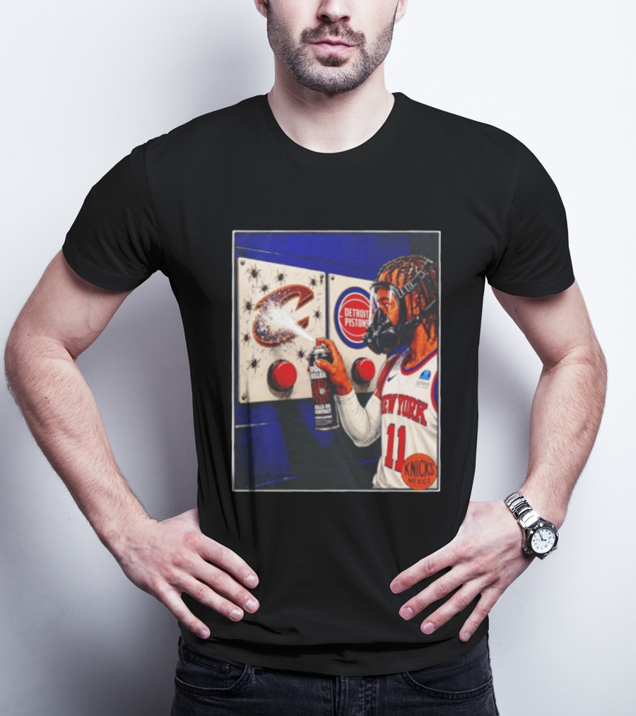 Spider Killer Jalen Brunson 11 New York Knicks Cavaliers Pistons Spray Knicks Mexico T-Shirt