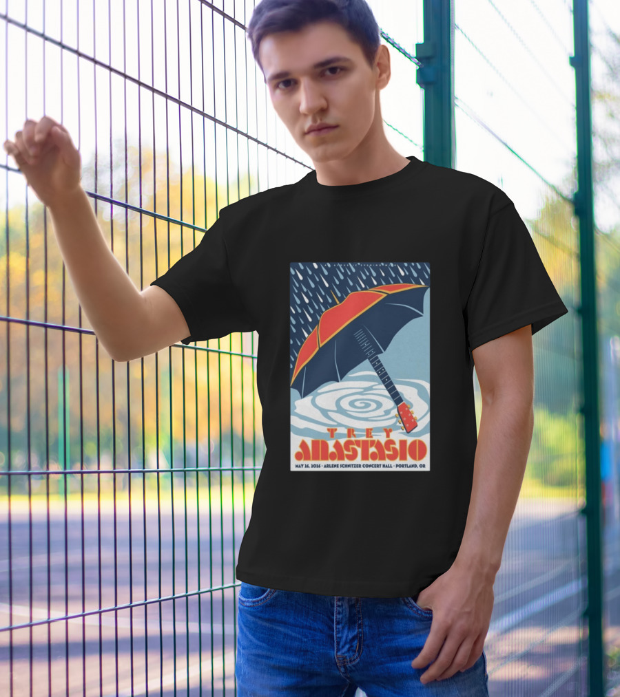 Trey Anastasio Arlene Schnitzer Concert Hall Portland OR May 26 2026 Umbrella Guitar T-Shirt