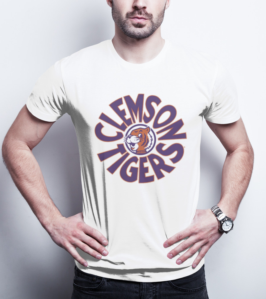 Clemson Tigers Retro Logo Circular T-Shirt