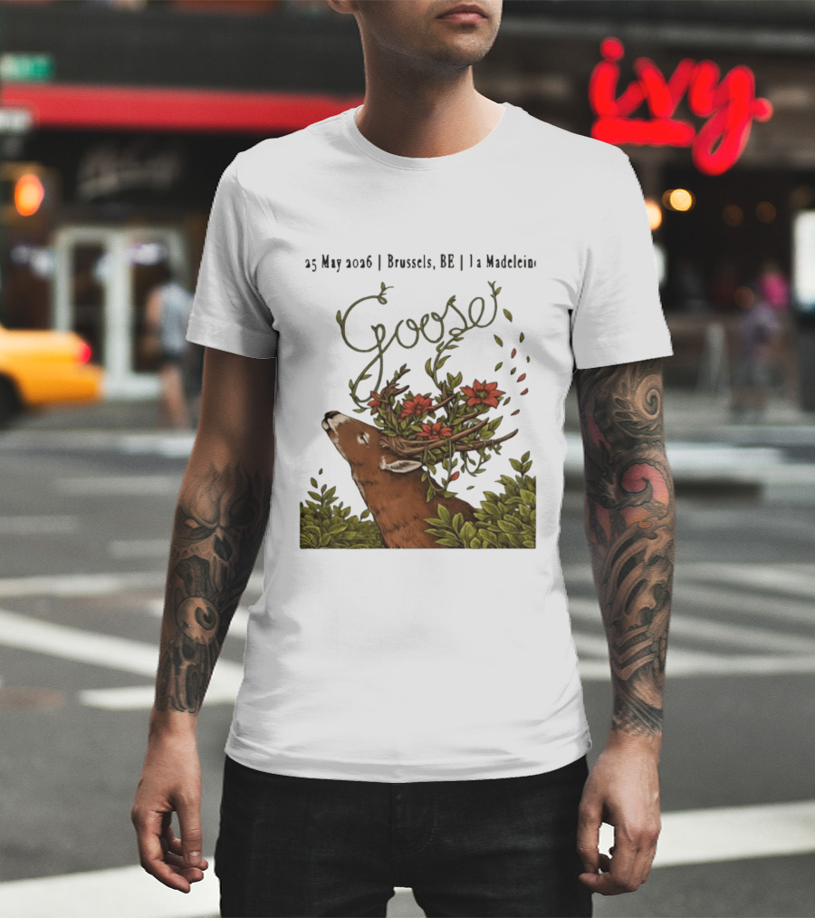 Goose 25 May 2026 Brussels BE La Madelein Deer With Floral Antlers T-Shirt