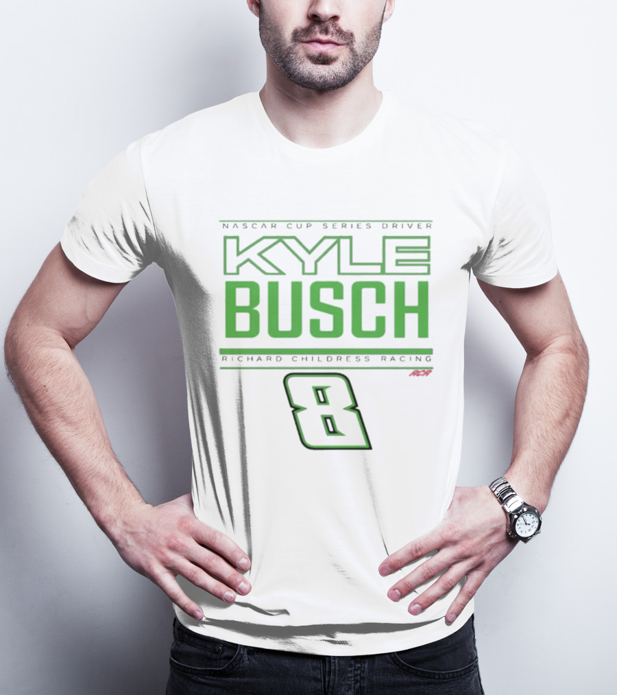 NASCAR Cup Series Driver Kyle Busch Richard Childress Racing 8 Black T-Shirt