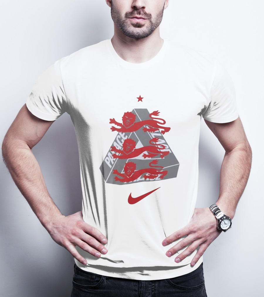 Palace Nike Collaboration With England National Football Team Lions T-Shirt