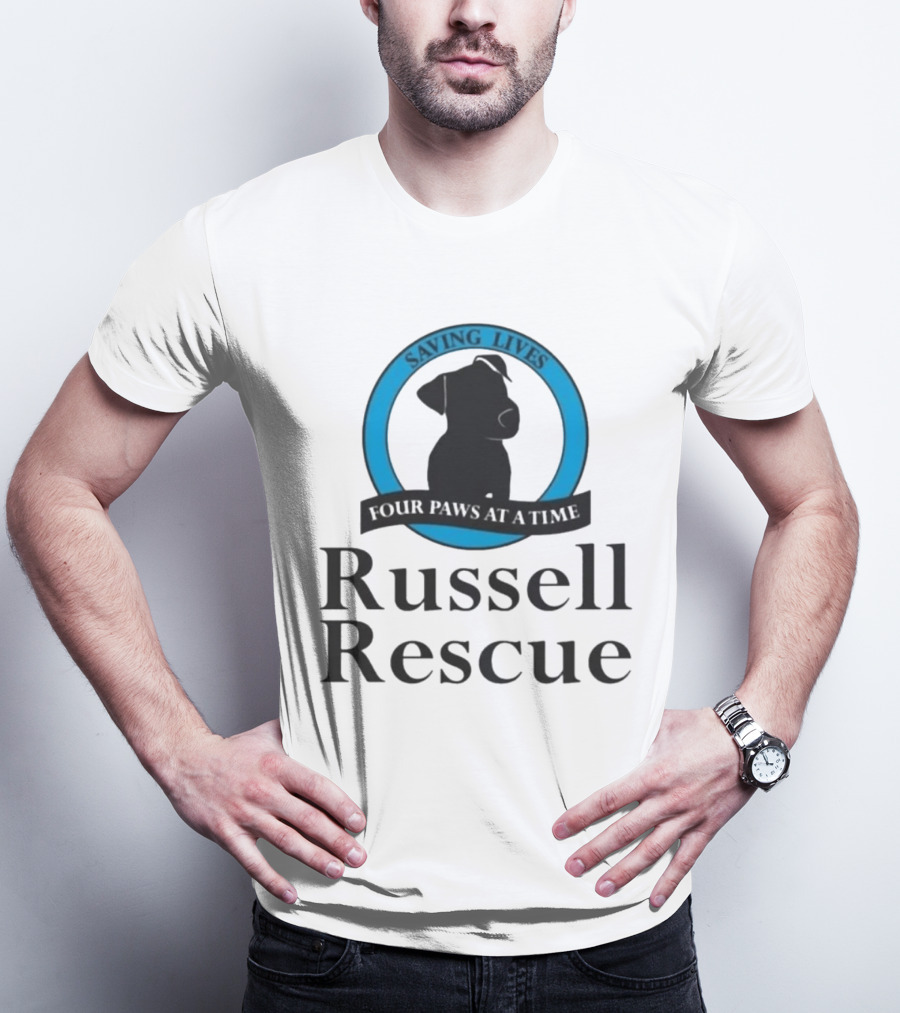 Russell Rescue Saving Lives Four Paws At A Time T-Shirt