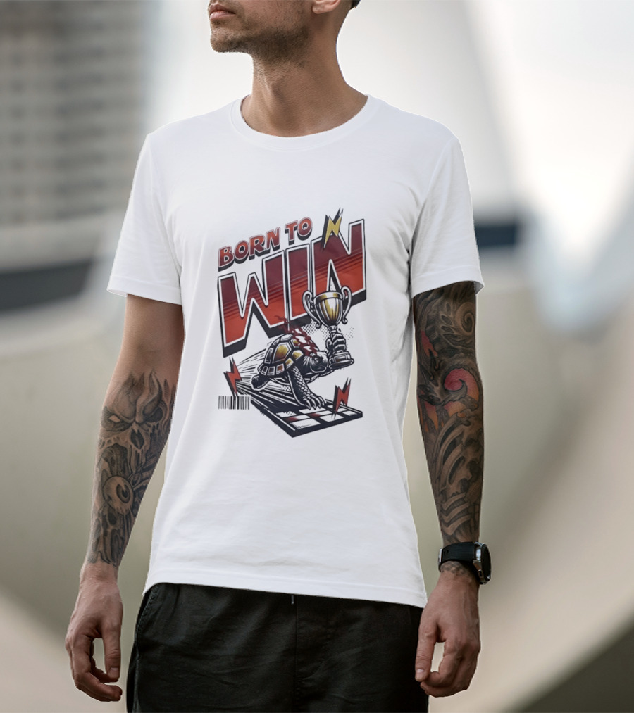Born To Win Turtle With Trophy Racing T-Shirt