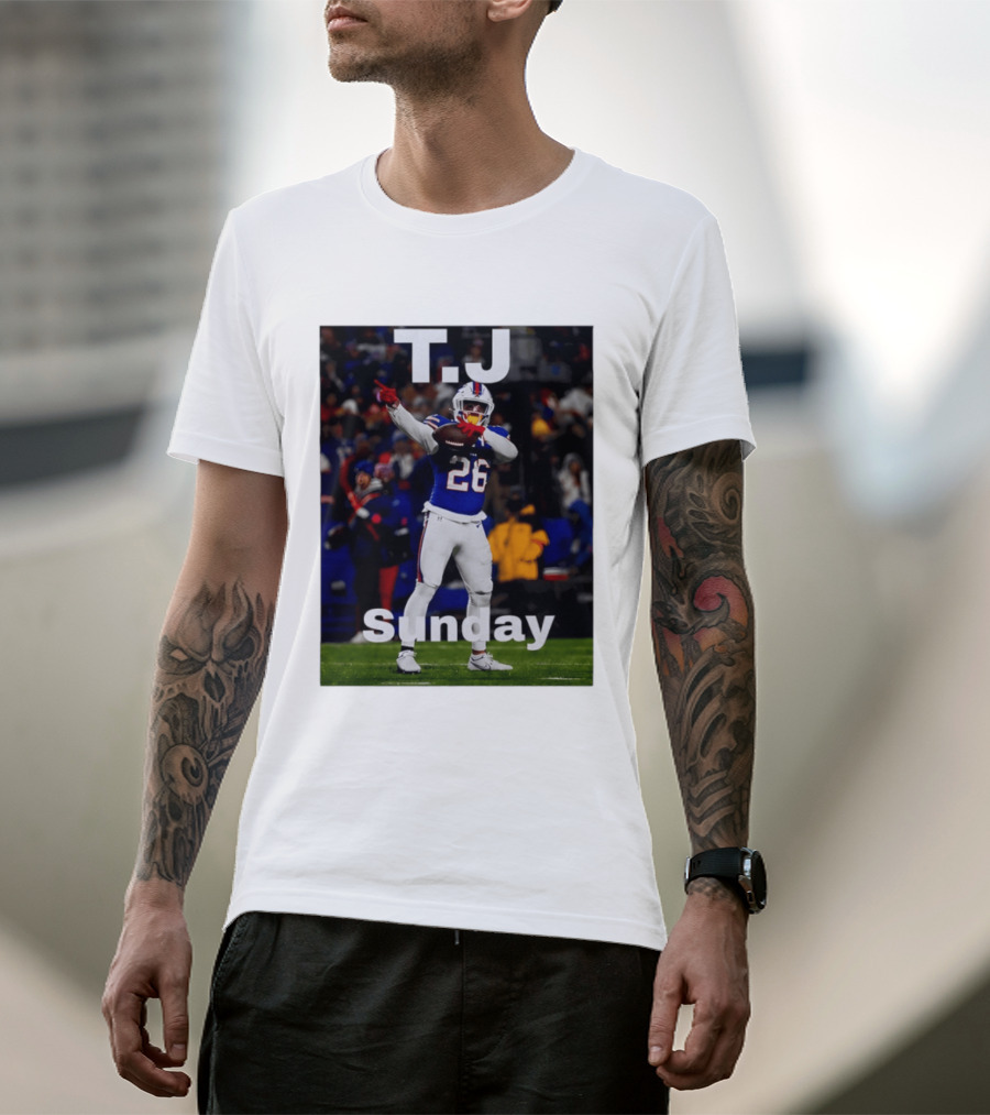 T.J. 26 Buffalo Bills Sunday T-Shirt