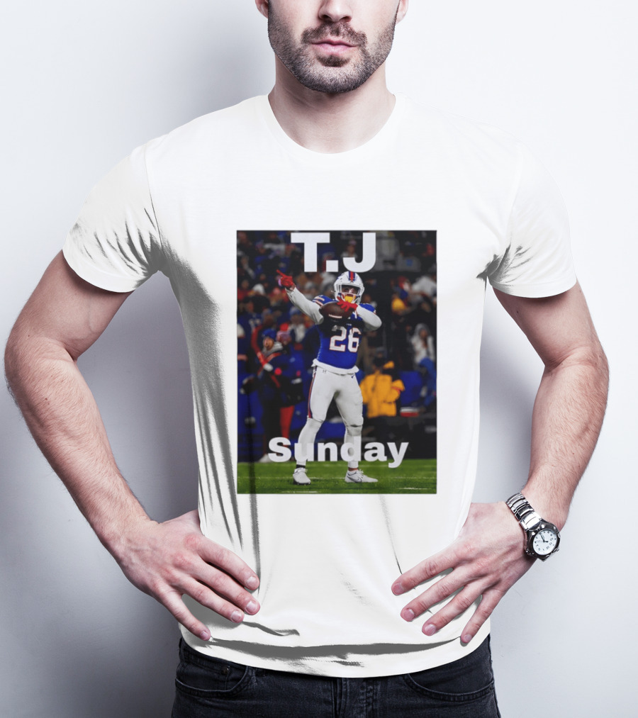T.J. 26 Buffalo Bills Sunday T-Shirt