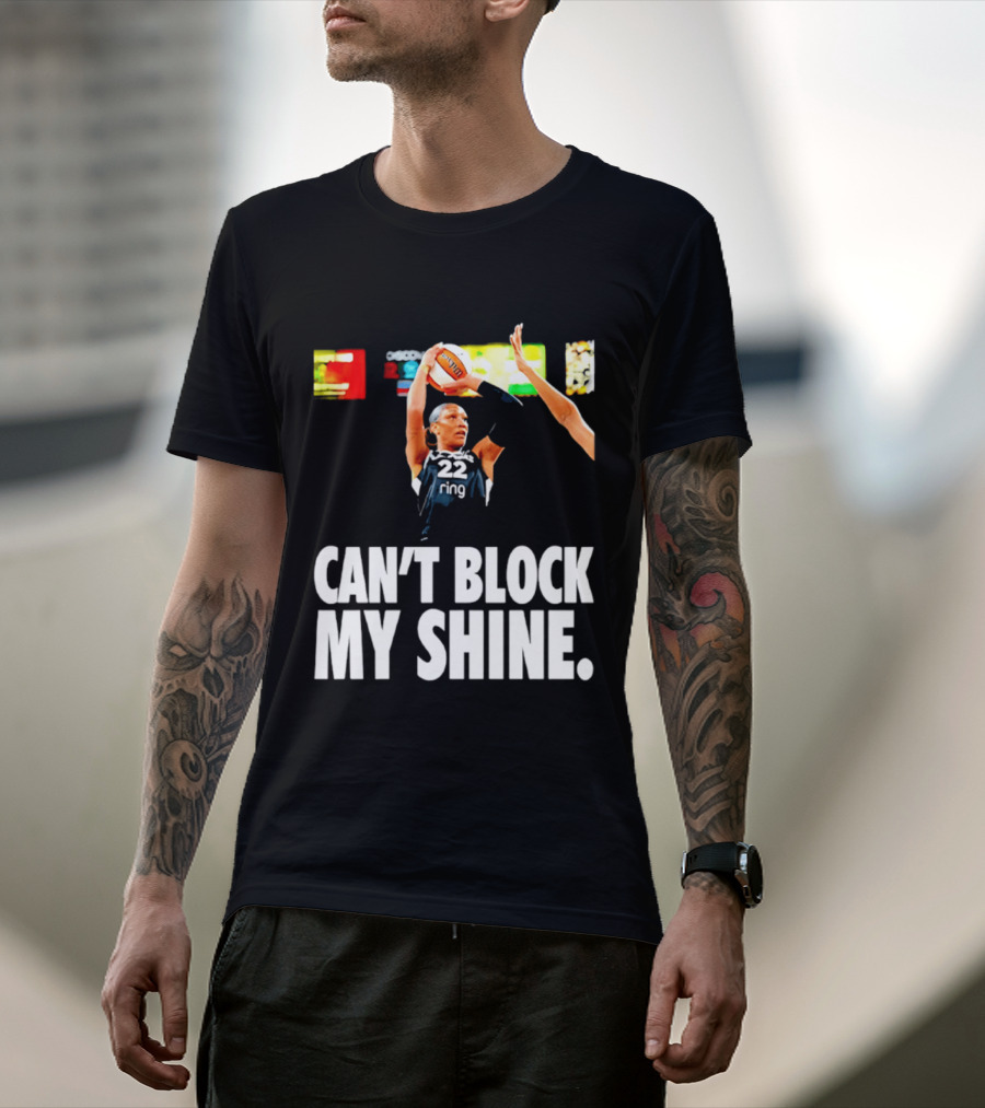 A'ja Wilson Can't Block My Shine Las Vegas Aces Basketball Triumph T-Shirt