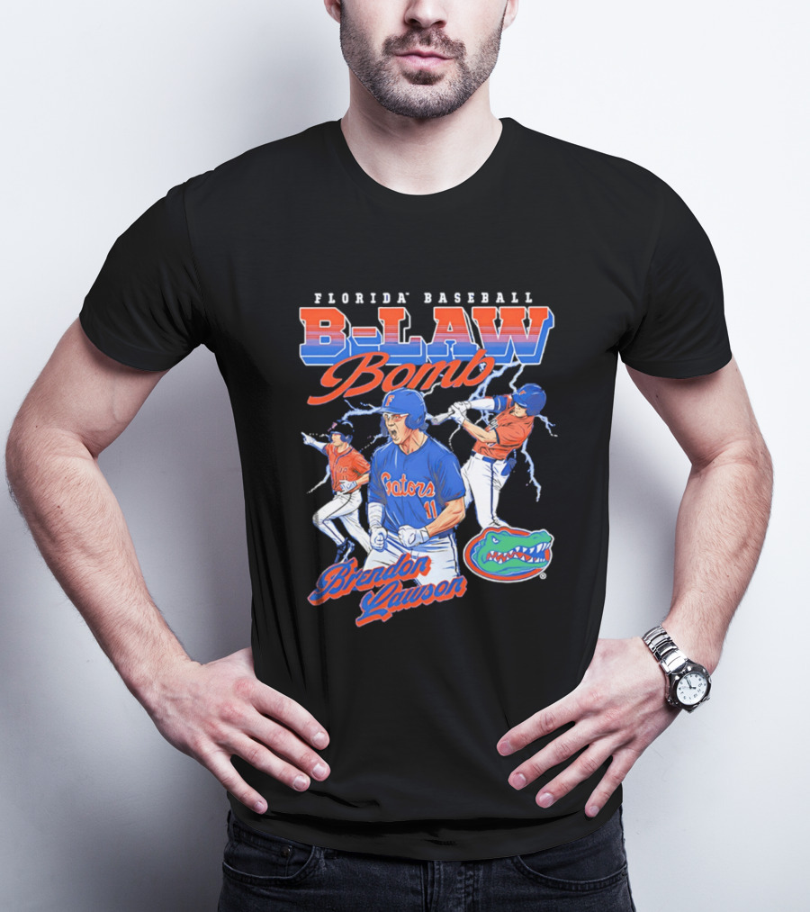 Florida Baseball B Law Bomb Brendan Lawson Gators T-Shirt