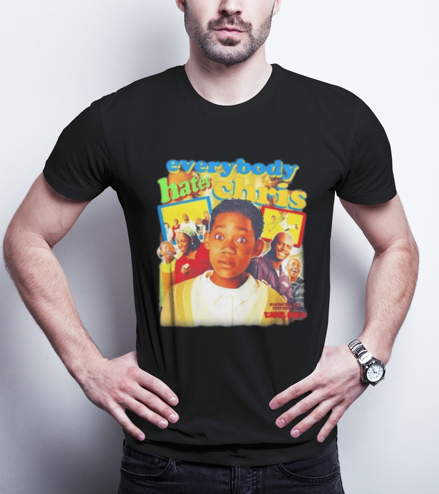 Everybody Hates Chris Show Characters Collage Colorful T-Shirt