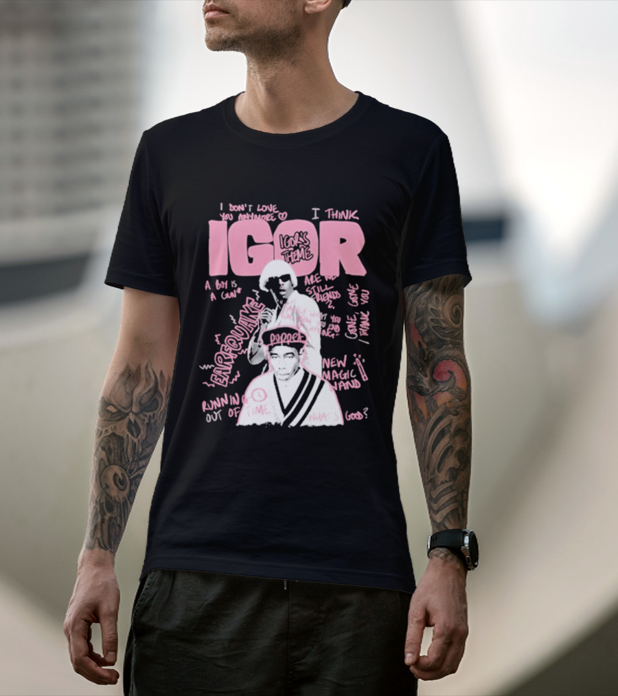IGOR Sketchbook With I Think And EARFQUAKE Tyler The Creator T-Shirt