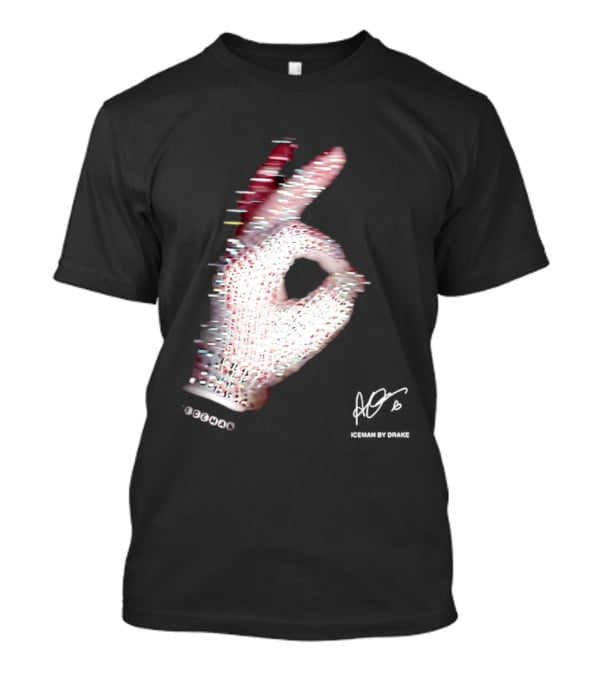 Iceman Hand Gesture By Drake Sign With Rhinestones T-Shirt