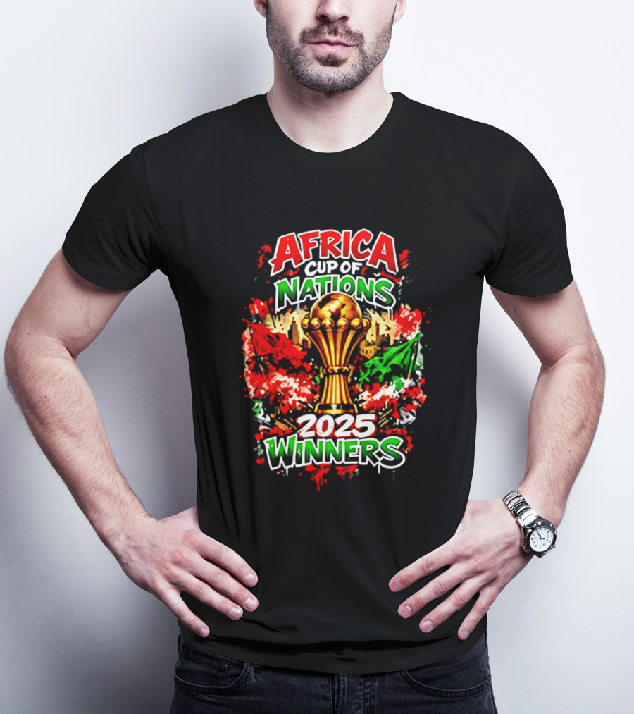 Africa Cup Of Nations 2025 Winners Trophy Celebration T-Shirt