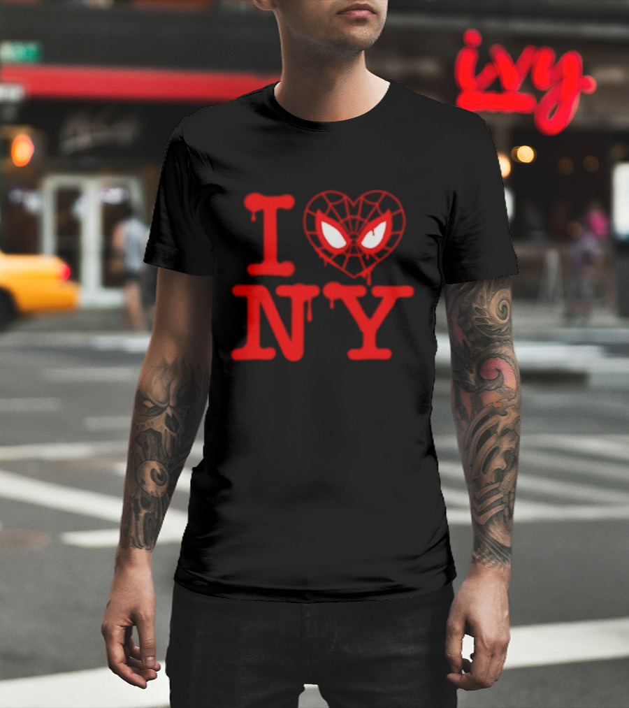 I Heart NY Spider Mask T-Shirt