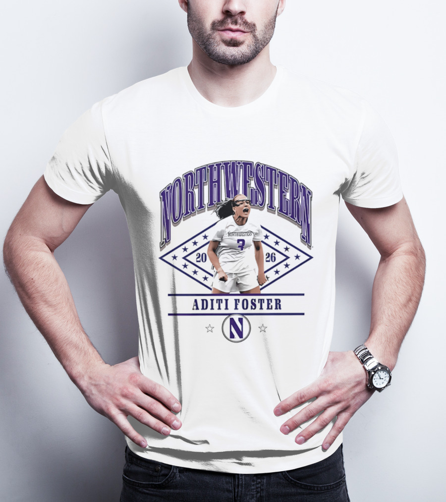 Northwestern 2026 Aditi Foster Women's Lacrosse T-Shirt