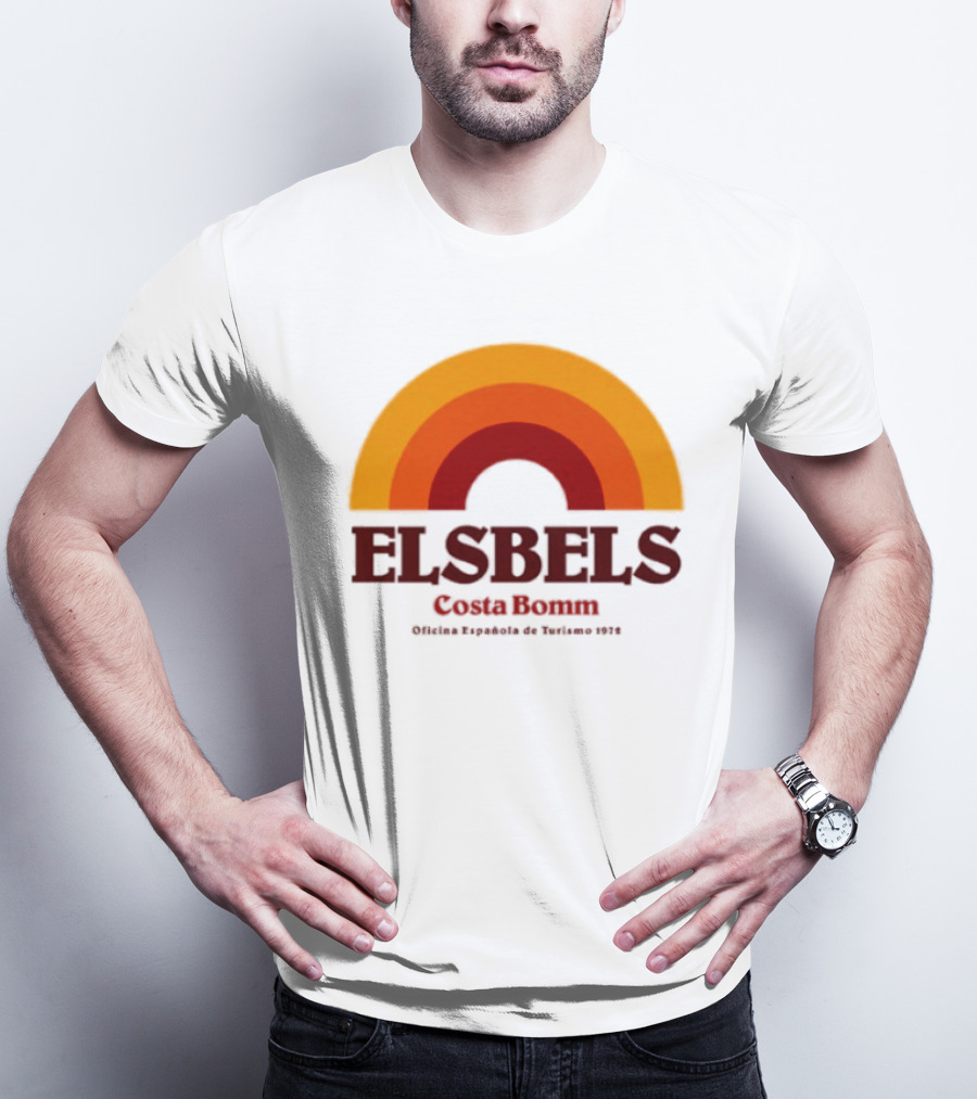 Elsbels Costa Bomm Oficina Española De Turismo 1978 Retro Rainbow T-Shirt