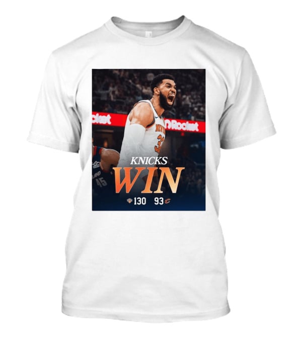 Knicks Win 130 93 Celebration Victory Over Cleveland Playoffs Sweep T-Shirt