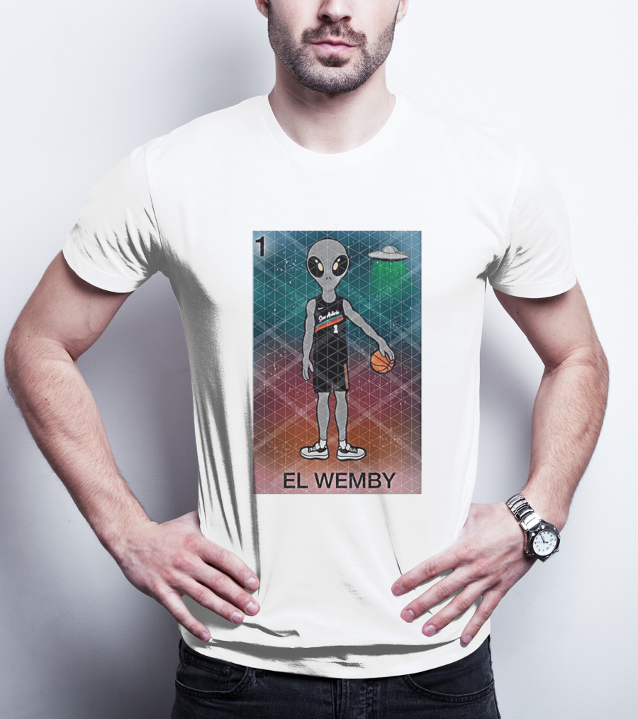 El Wemby San Antonio Spurs Alien UFO Basketball Victor Wembanyama 2026 T-Shirt