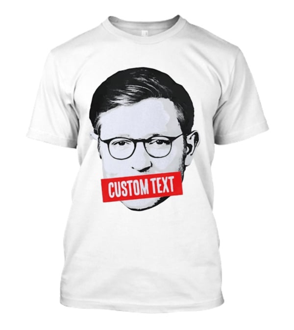 Mike Johnson Silenced Voice Custom Text Stencil T-Shirt