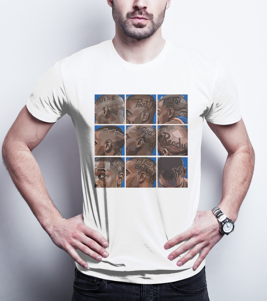 New York Knicks NY Phrase Tattoos Basketball T-Shirt