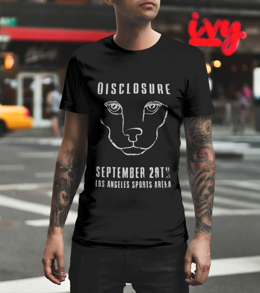 Disclosure September 29th Los Angeles Sports Arena Face T-Shirt