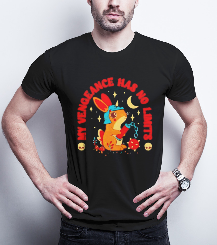 My Vengeance Has No Limits Killer Rabbit With Skull Moon And Stars T-Shirt