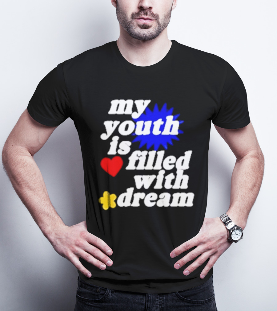 My Youth Is Filled With Dream Heart Star Burst T-Shirt
