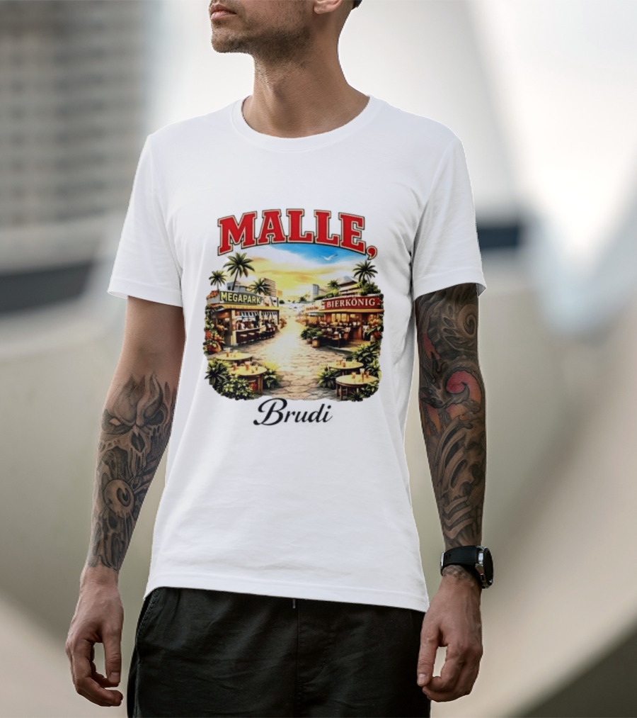 Malle Brudi Megapark Bierkönig Island Vibes Tropical Scene T-Shirt