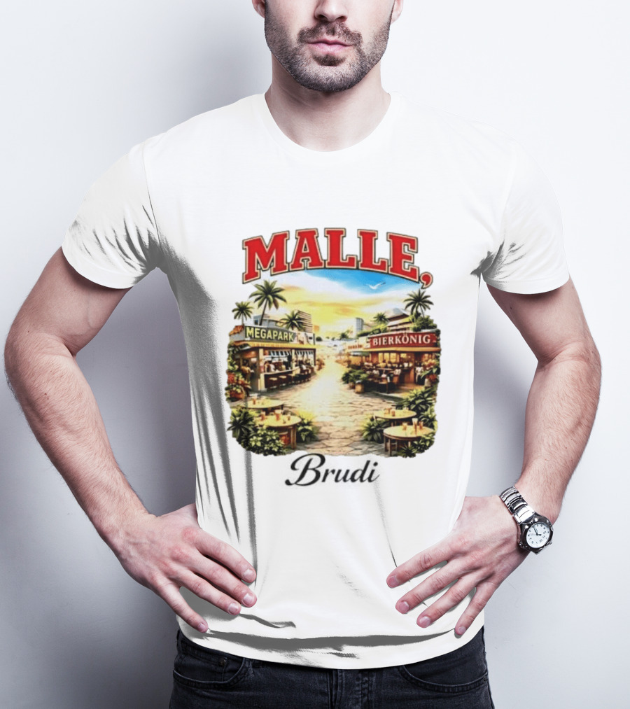 Malle Brudi Megapark Bierkönig Island Vibes Tropical Scene T-Shirt