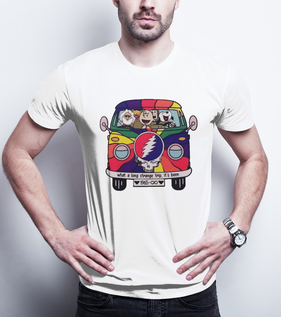 Snoopy Grateful Dead 1965 Psychedelic Bus What A Long Strange Trip It's Been T-Shirt