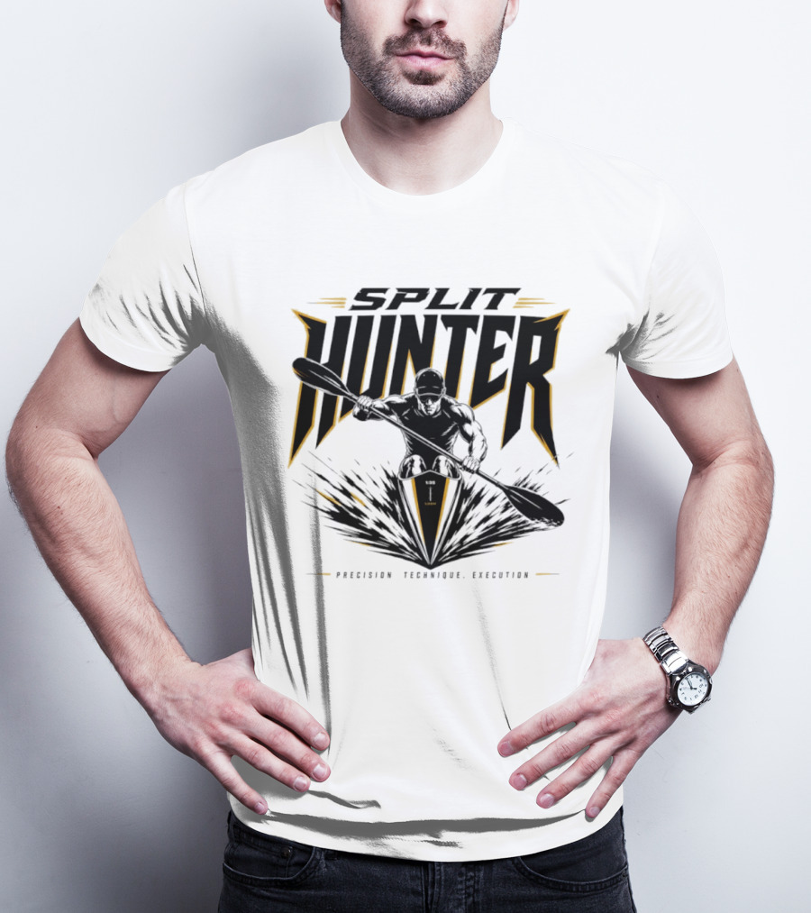 Split Hunter Kayaker Precision Technique Execution T-Shirt