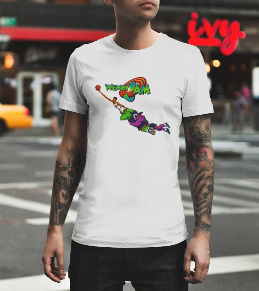 Wemby Jam Monstars Dunk 90s Basketball T-Shirt