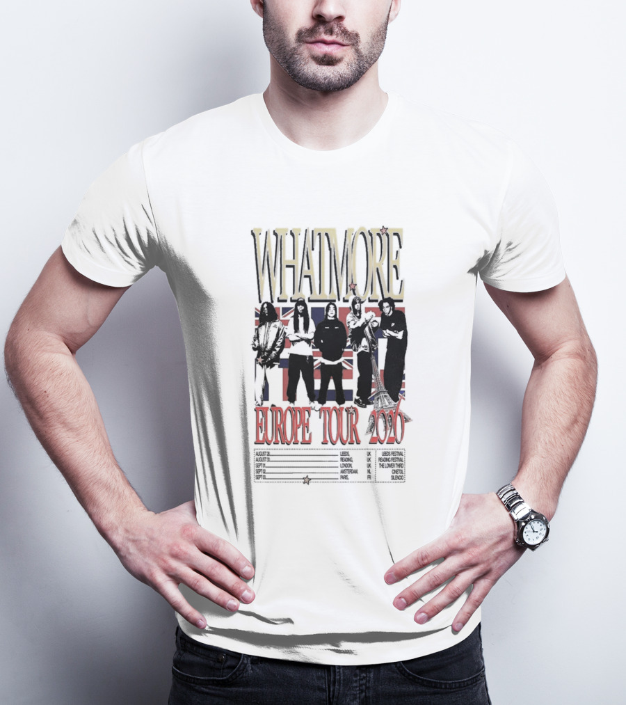 Whatmore Europe Tour 2026 Band Union Jack T-Shirt