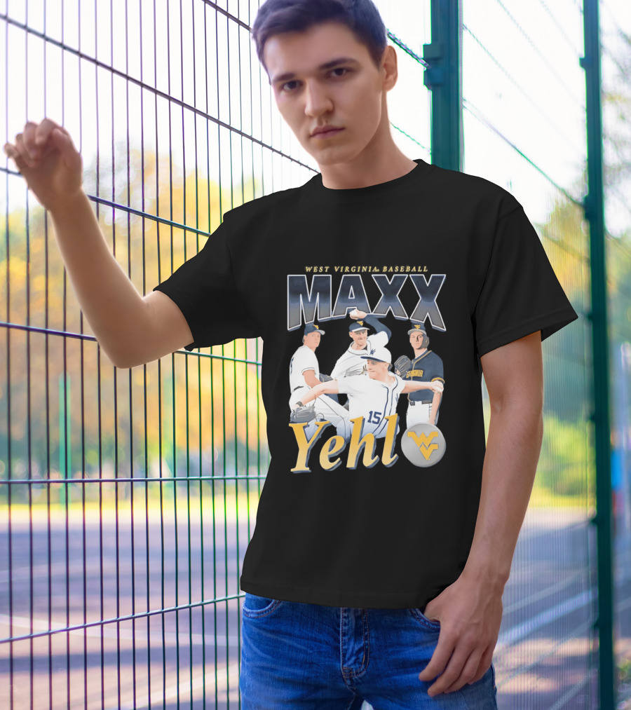 West Virginia Baseball Maxx Yehl WV Iconic Sports T-Shirt