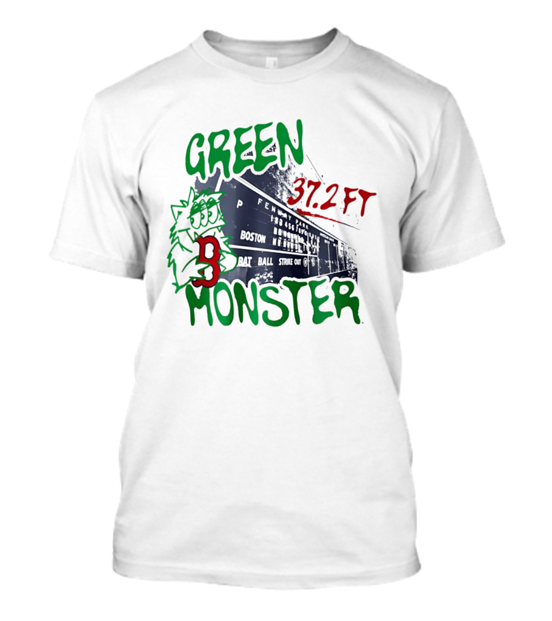 Boston Red Sox Green Monster Fenway 37.2 FT T-Shirt
