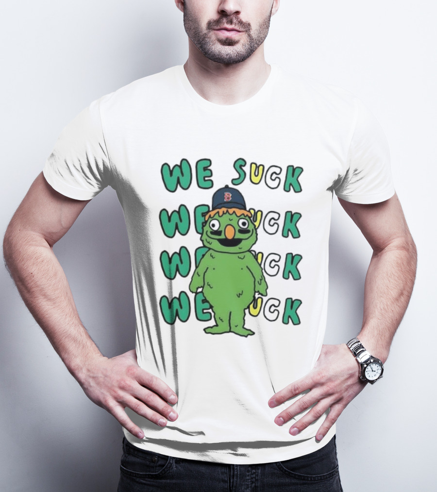 Boston Red Sox We Suck Mascot Fan Humor T-Shirt