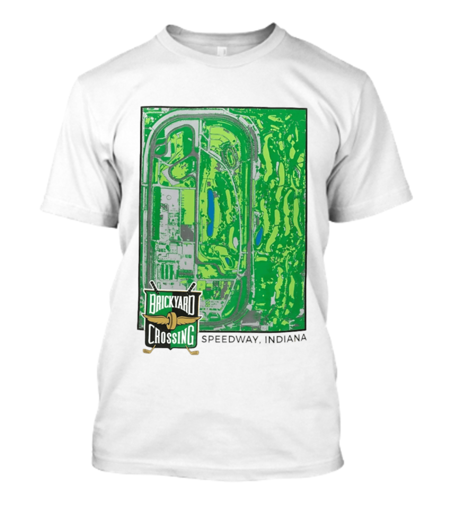 Brickyard Crossing Speedway Indiana Map Instant T-Shirt
