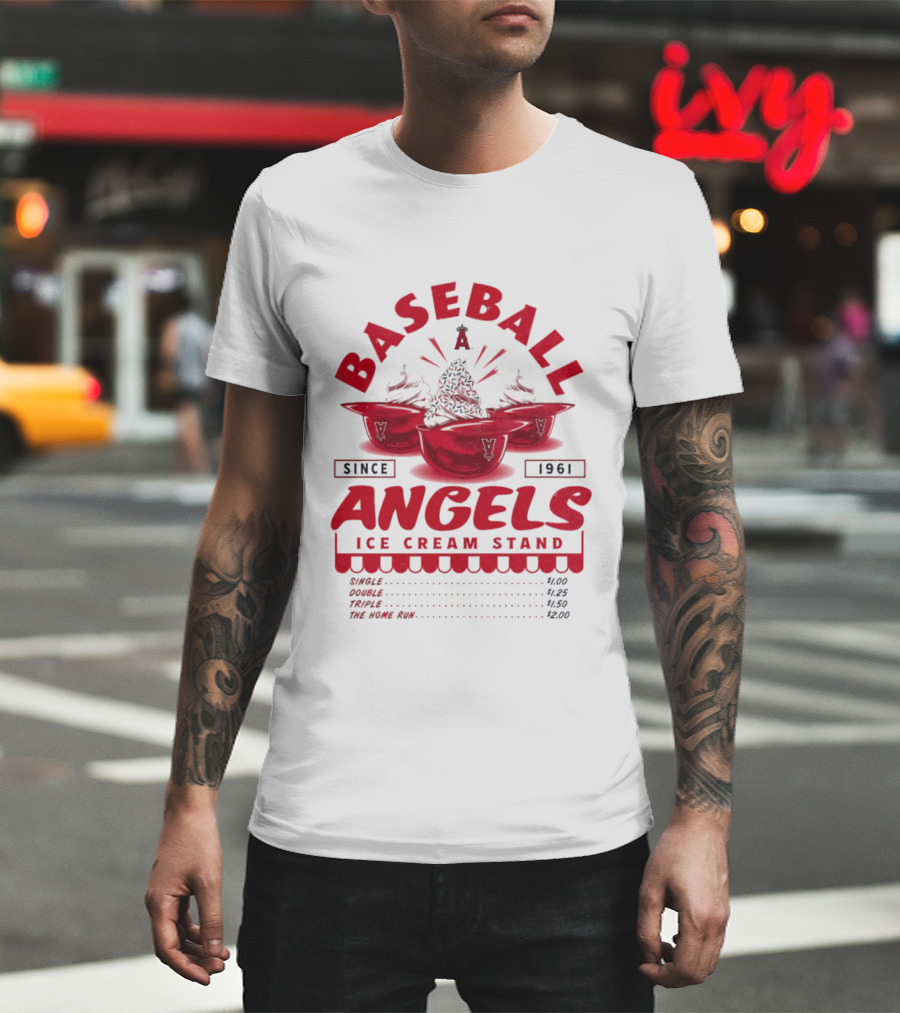 Baseball Angels Ice Cream Stand Since 1961 T-Shirt