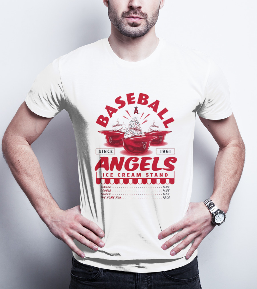 Baseball Angels Ice Cream Stand Since 1961 T-Shirt