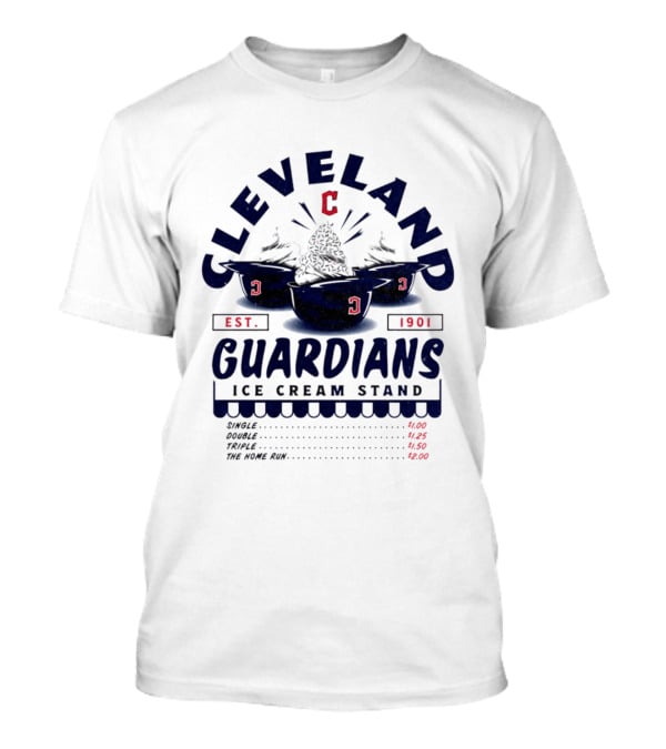 Cleveland Guardians Ice Cream Stand Est. 1901 Baseball Team Iconic Treats T-Shirt