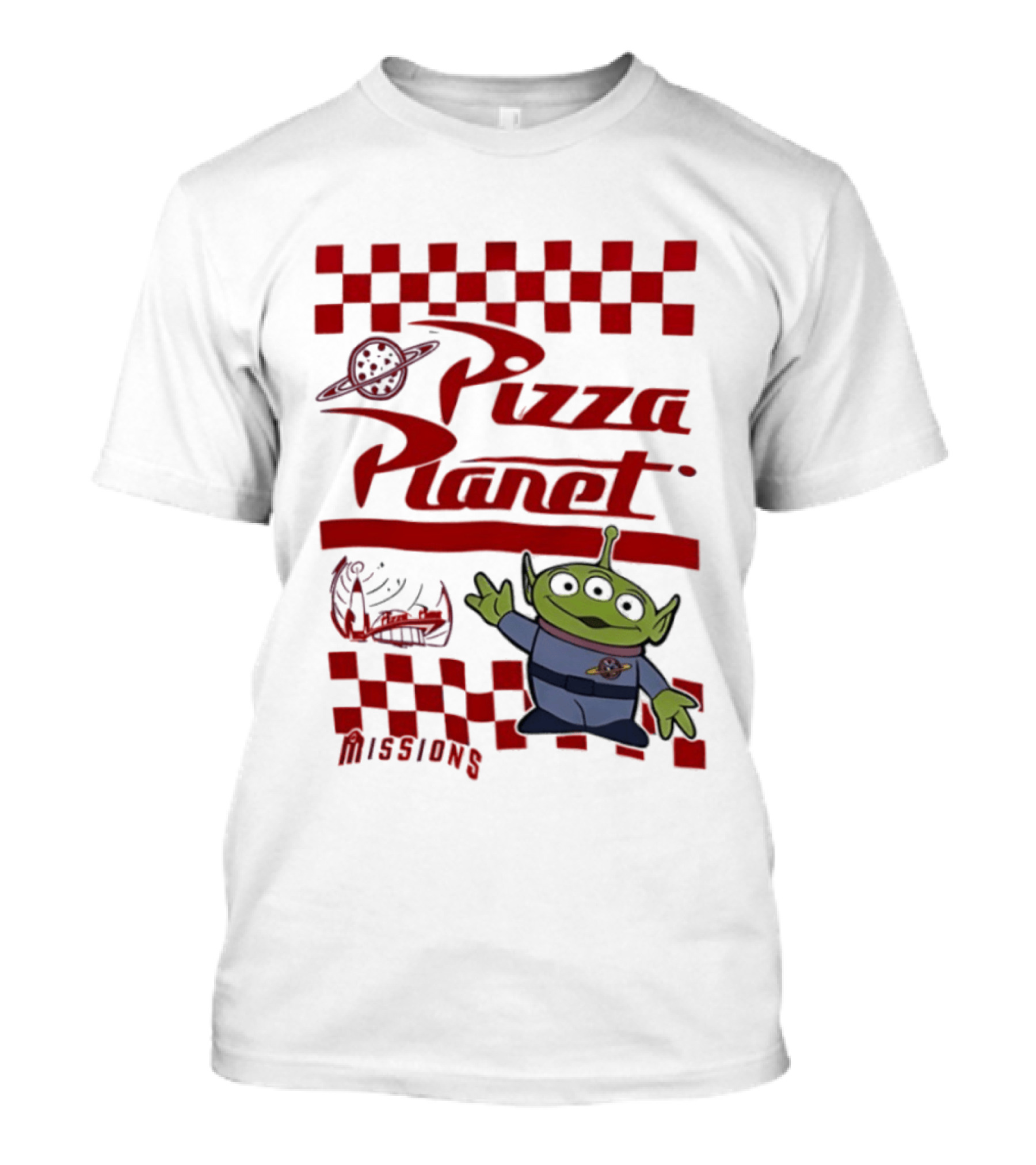 Pizza Planet Little Green Men Missions Disney Pixar Toy Story T-Shirt