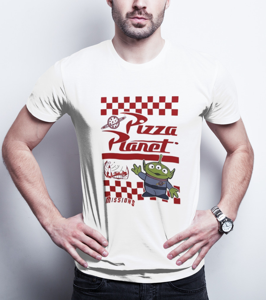 Pizza Planet Little Green Men Missions Disney Pixar Toy Story T-Shirt