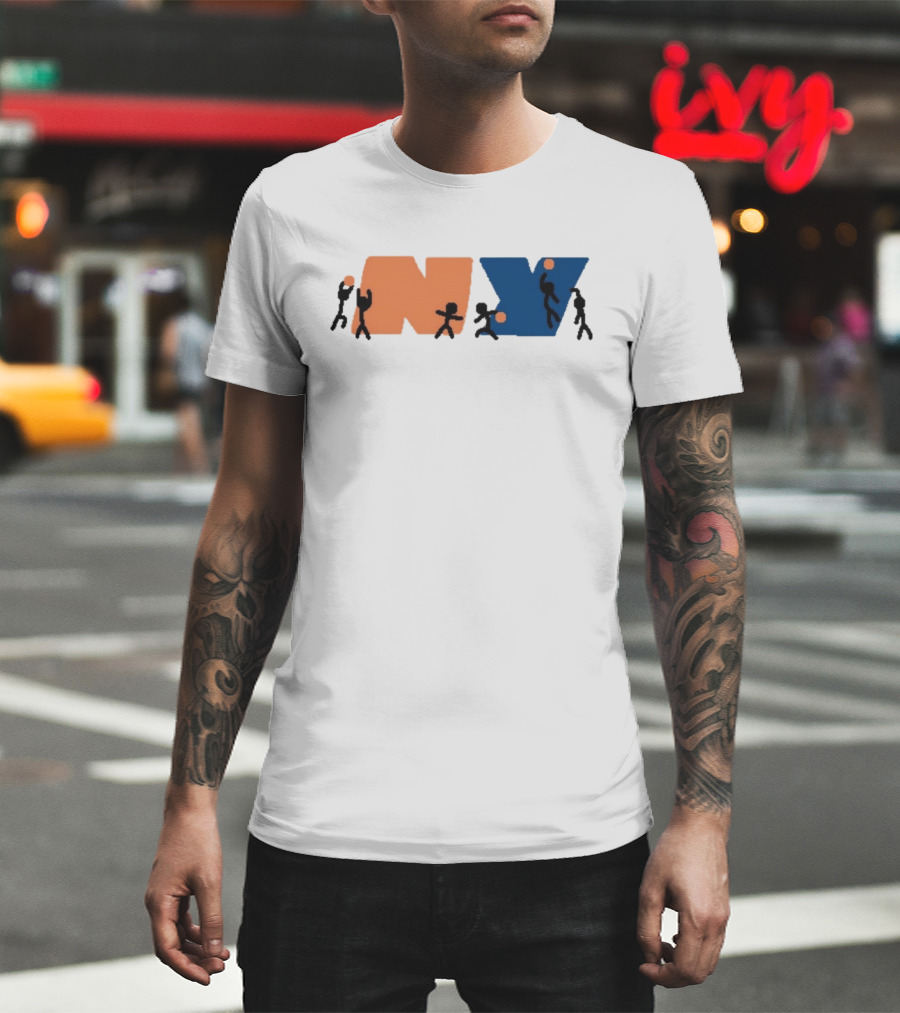 New York Knicks NBA NY Paint Basketball T-Shirt