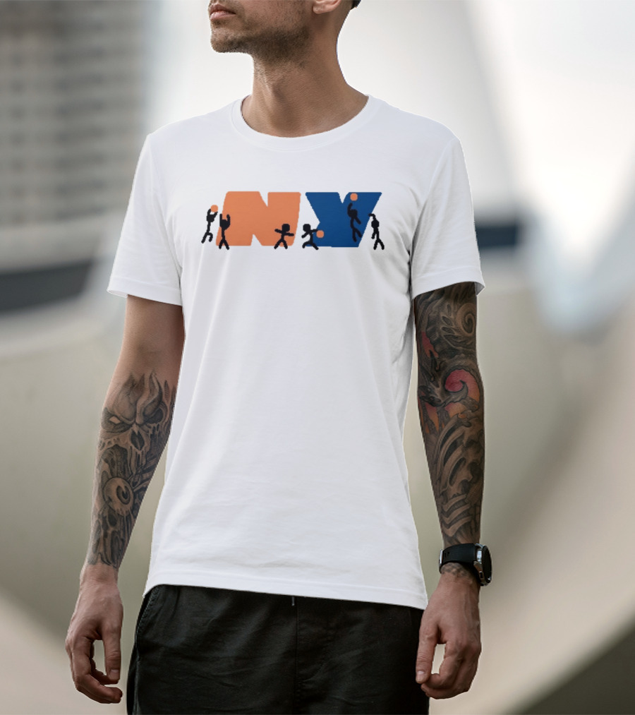 New York Knicks NBA NY Paint Basketball T-Shirt