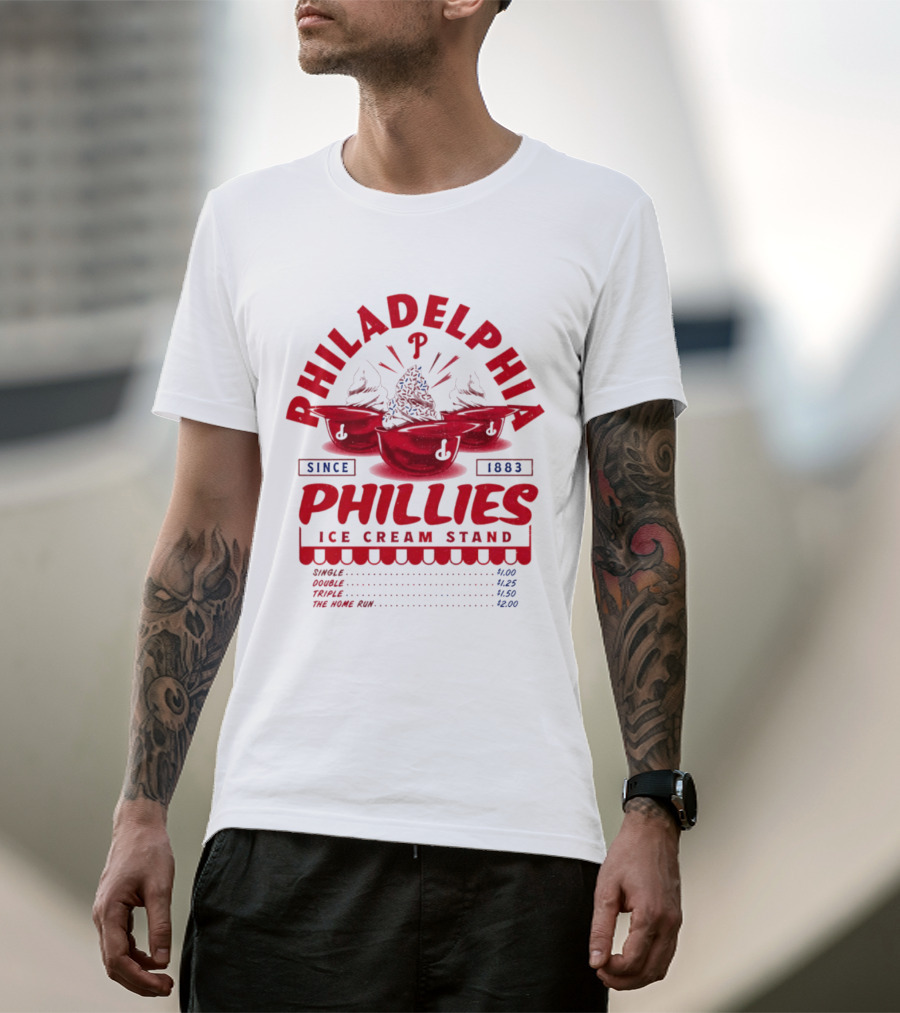 Philadelphia Phillies Ice Cream Stand Since 1883 T-Shirt
