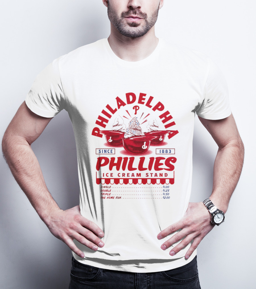 Philadelphia Phillies Ice Cream Stand Since 1883 T-Shirt