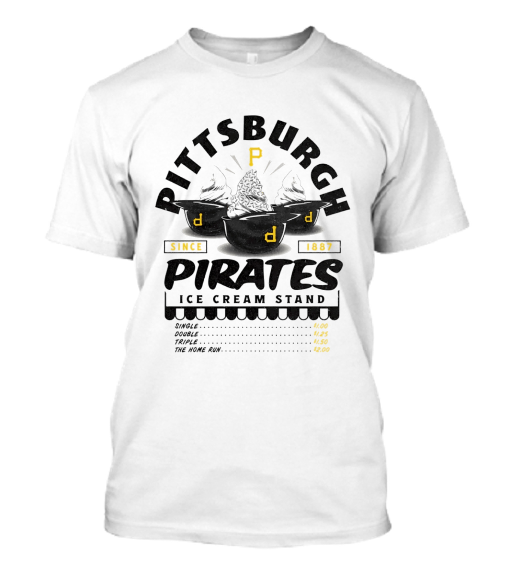 Pittsburgh Pirates Ice Cream Stand Since 1887 P T-Shirt