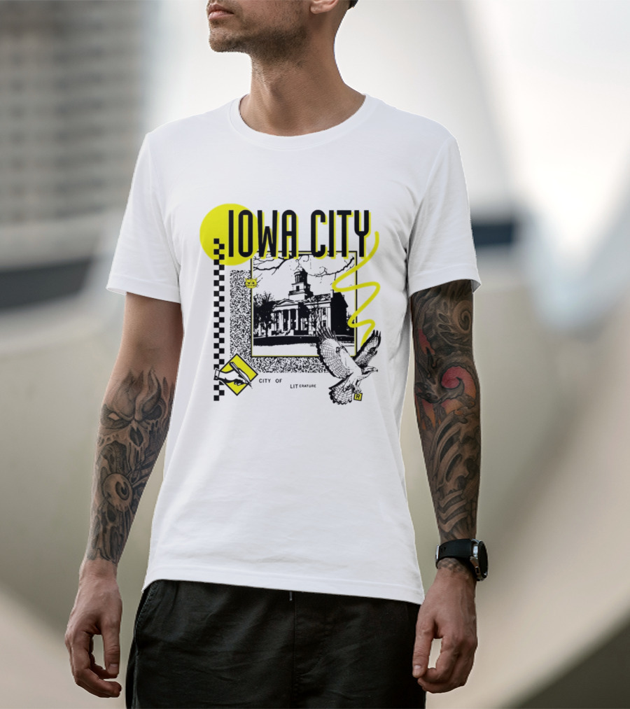 Iowa City University Old Capitol Literary Heritage Bird And Book T-Shirt