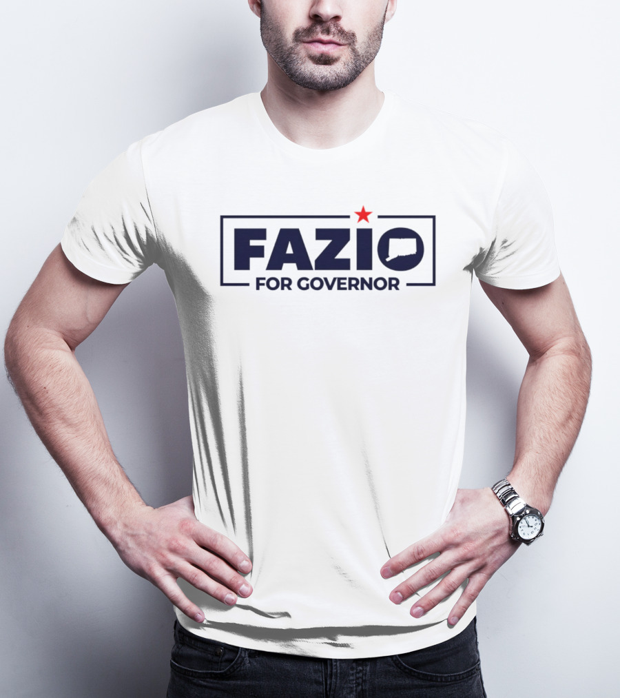 Fazio For Governor With Red Star And Connecticut T-Shirt