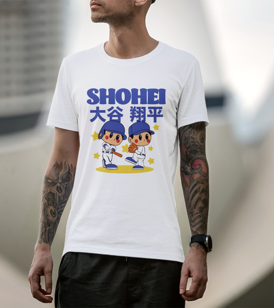 Shohei Ohtani Los Angeles Dodgers Superstar Cartoon Toddler T-Shirt